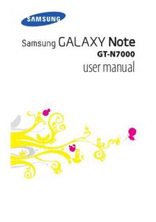 Samsung Galaxy Note Printed Manual